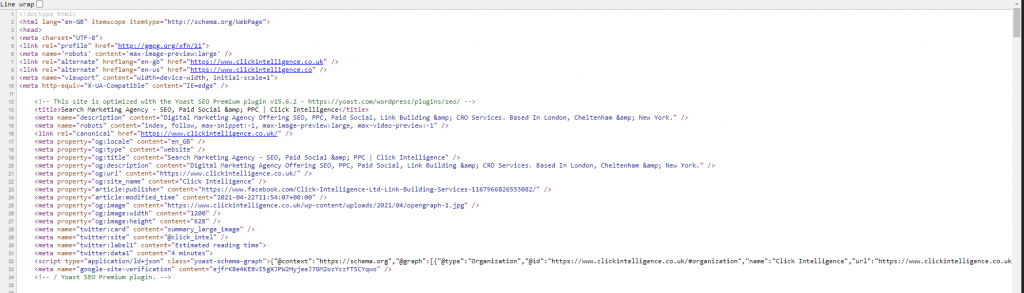How To Optimise Your Source Code For SEO - Click Intelligence