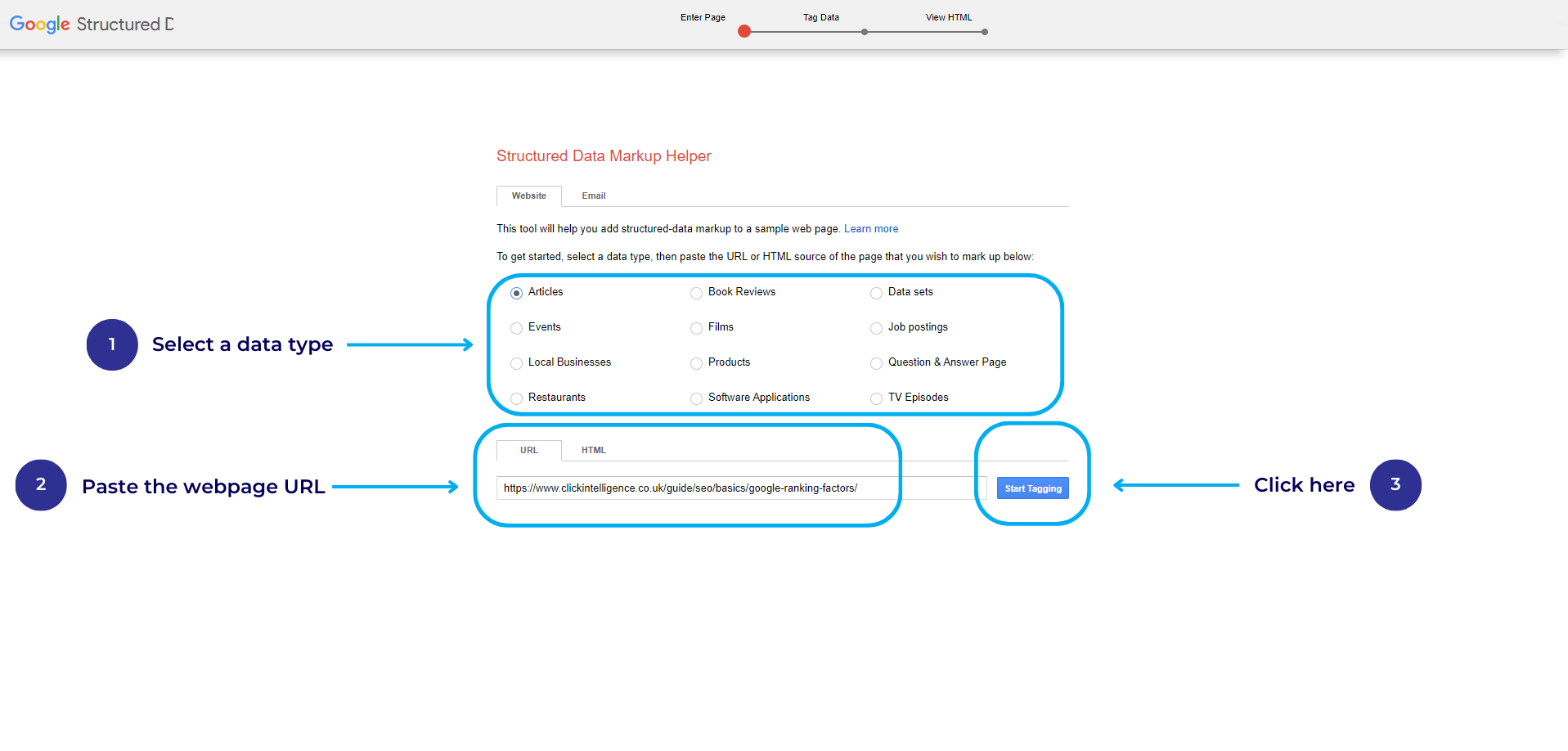 Schema Markup Cheat Sheet - Click Intelligence